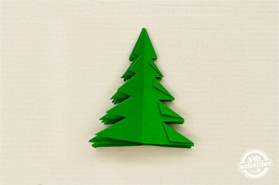 Easy Origami Christmas Tree Kids Can Fold | Kids Activities Blog