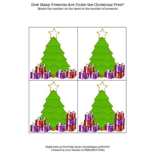 Learning to Count with Printable Christmas Math Worksheets | Kids ...