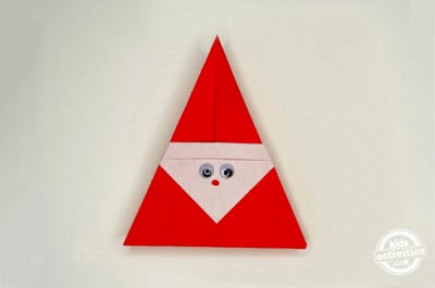 Easy Origami Santa Kids Can Fold | Kids Activities Blog