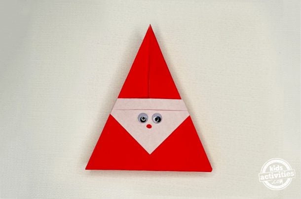 Easy Origami Santa Kids Can Fold | Kids Activities Blog
