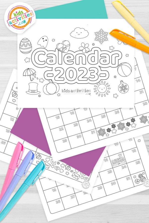 Printable Calendar for Kids 2023 Kids Activities Blog