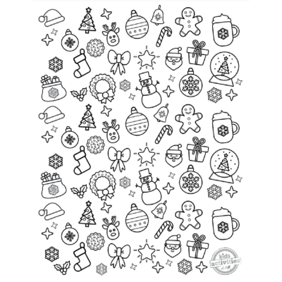 Free & Cute Printable Christmas Doodles To Color! | Kids Activities Blog
