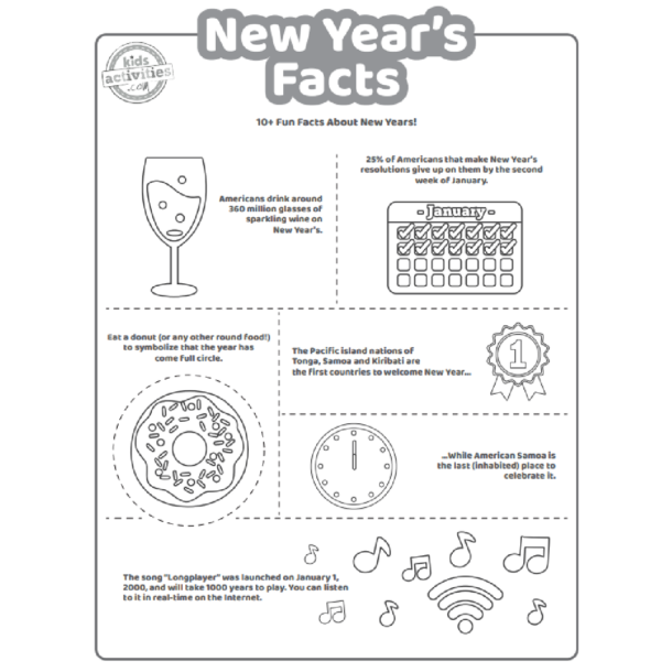 New Year's Facts for Kids You Can Print | Kids Activities Blog