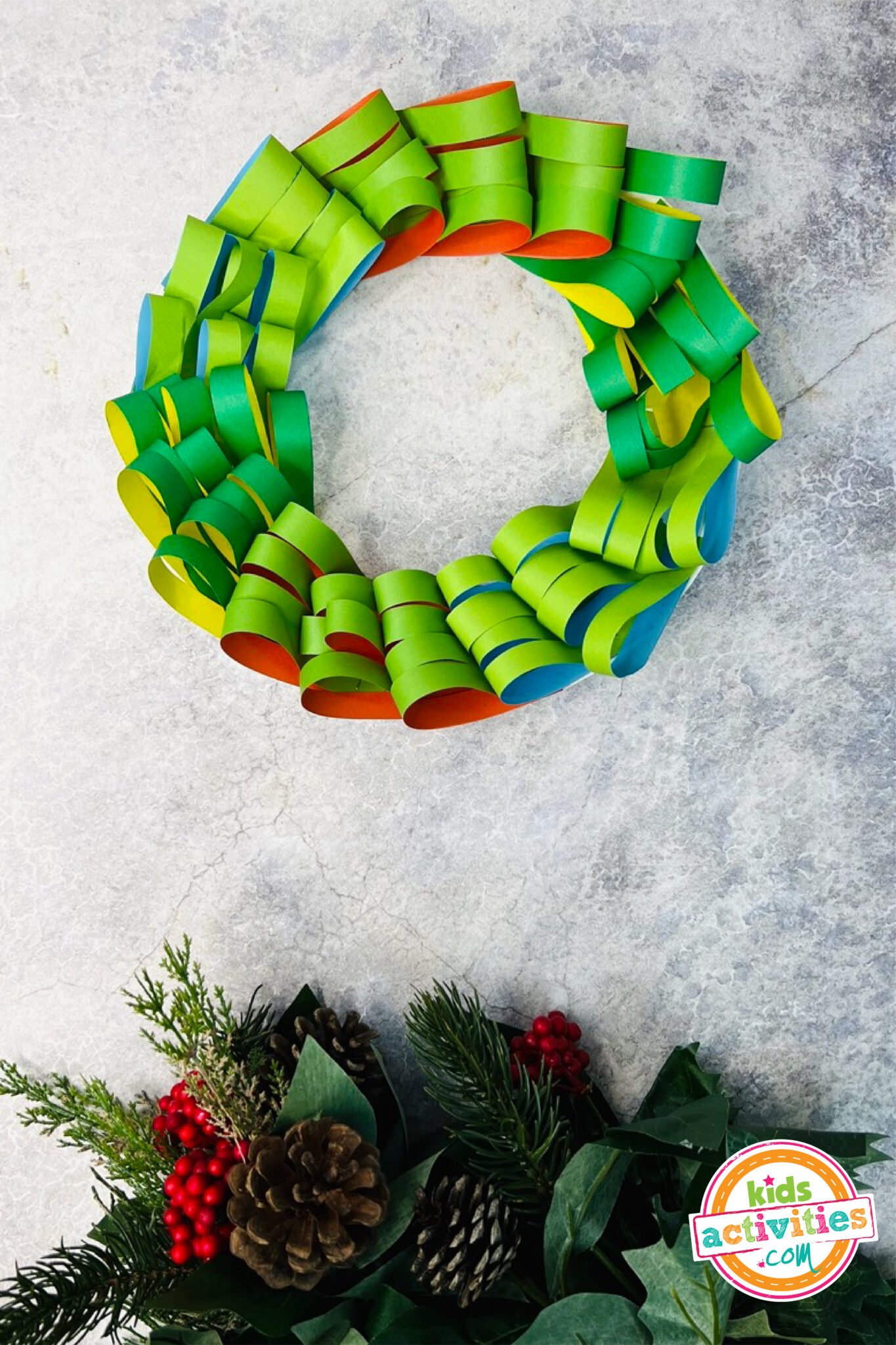 Festive Wreath - Simple Christmas Craft | Kids Activities Blog
