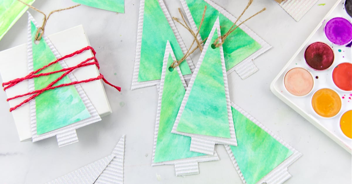 Watercolor DIY Christmas Gift Tags for Kids • Kids Activities Blog