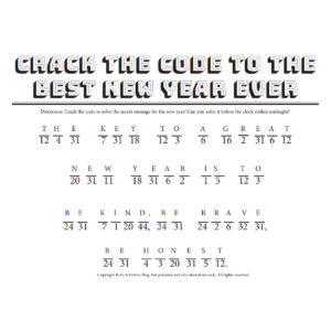 Decode Our Printable New Year's Secret Code Puzzle | Kids Activities Blog