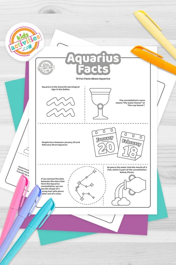 Fun Aquarius Facts For Kids To Print and Learn | Kids Activities Blog