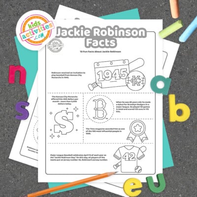Printable Jackie Robinson Facts For Kids | Kids Activities Blog