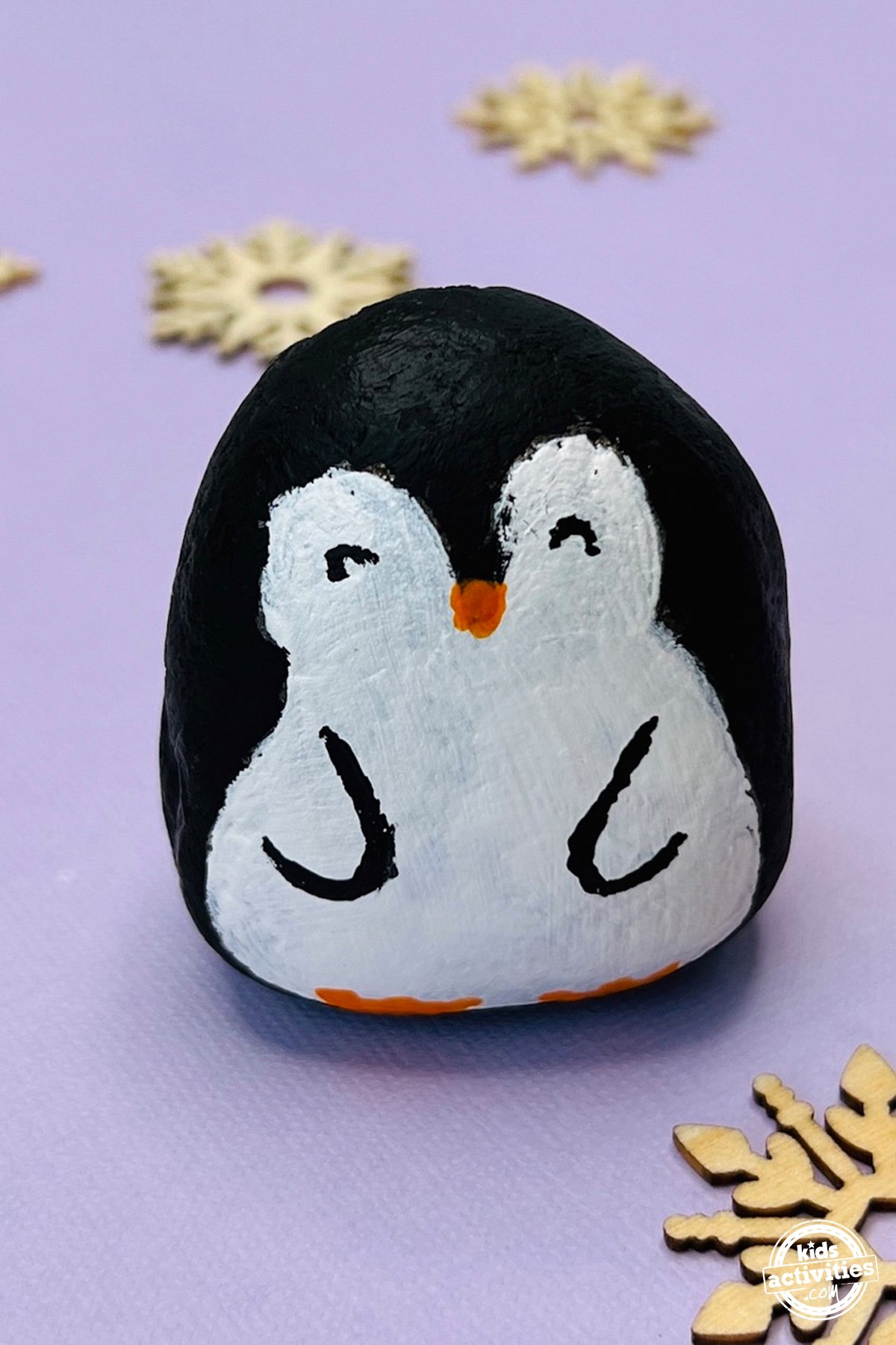 How To Make A Penguin With A Rock Step-by-Step | Kids Activities Blog
