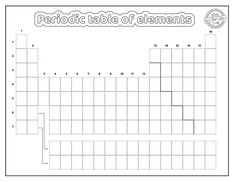 Printable Periodic Table - Science Worksheets for Kids | Kids ...