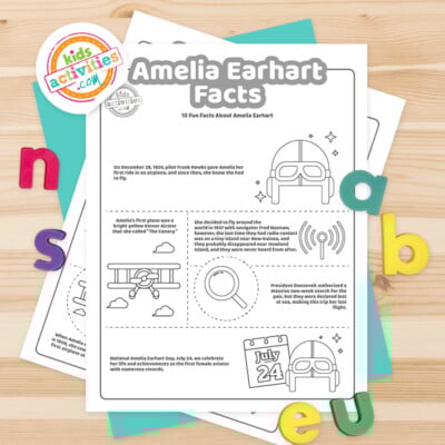 Fun Amelia Earhart Facts Coloring Pages Kids Activities Blog