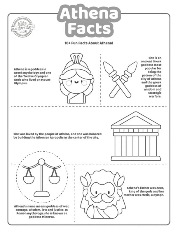 Athena Facts For Kids Obsessed With Greek Mythology | Kids Activities Blog