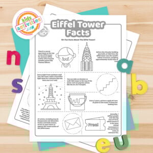 Cool Eiffel Tower Facts for Kids to Print & Color | Kids Activities Blog