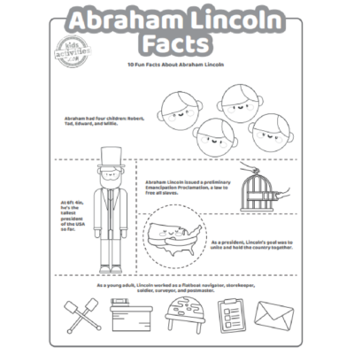 Printable Abraham Lincoln Facts for Kids | Kids Activities Blog