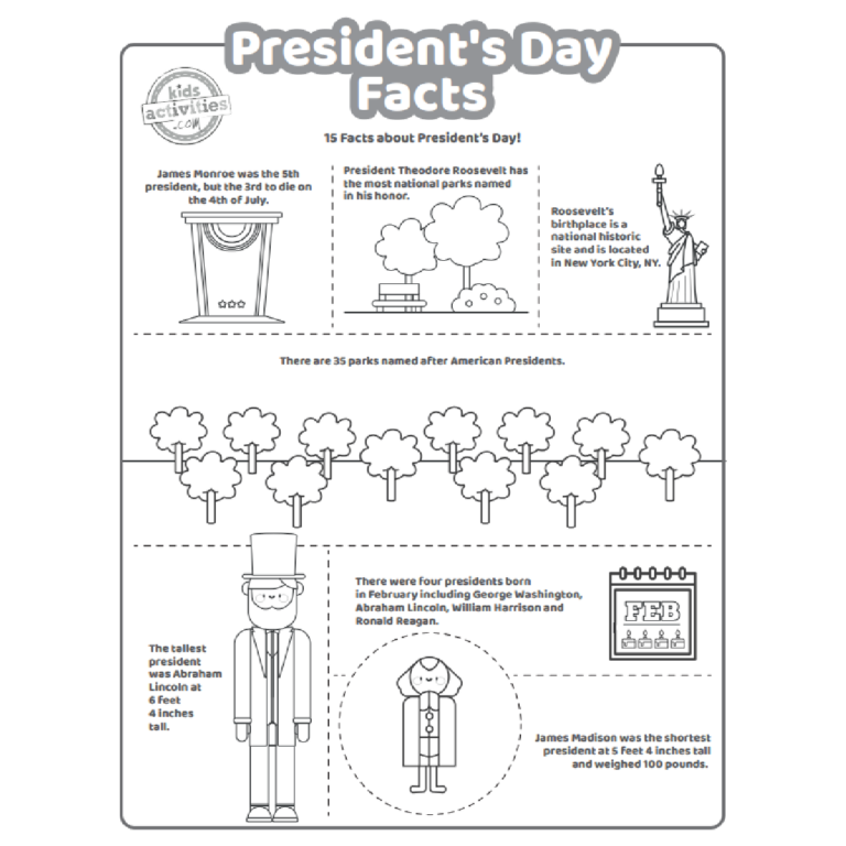 Printable Fun Facts About Presidents for Presidents Day | Kids ...