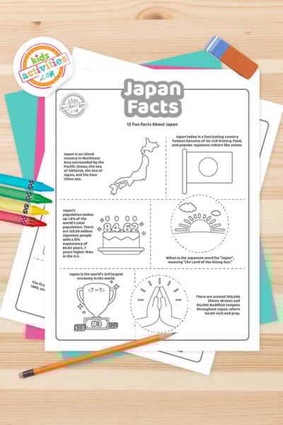 Fun Japan Facts For Kids To Print and Learn | Kids Activities Blog