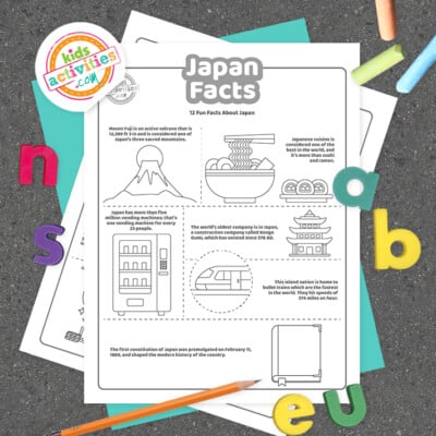 Fun Japan Facts For Kids To Print and Learn | Kids Activities Blog