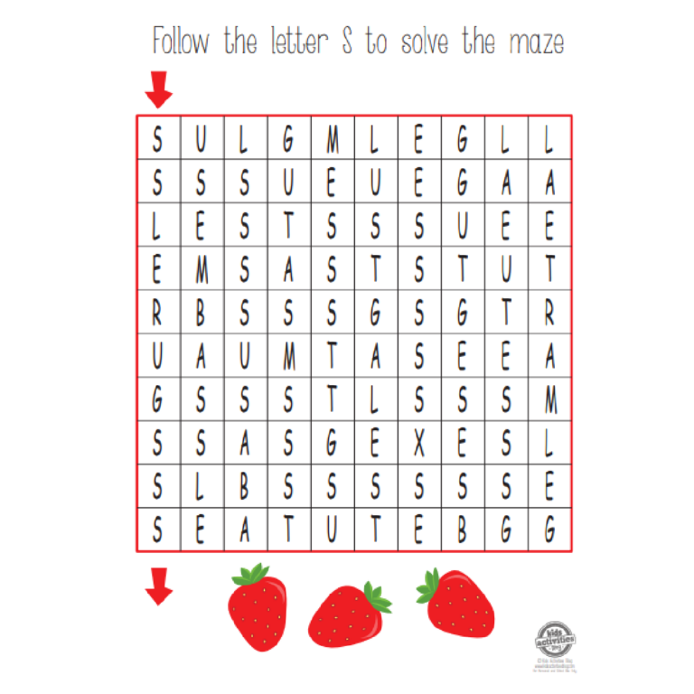 Printable Letter Mazes Worksheets | Kids Activities Blog