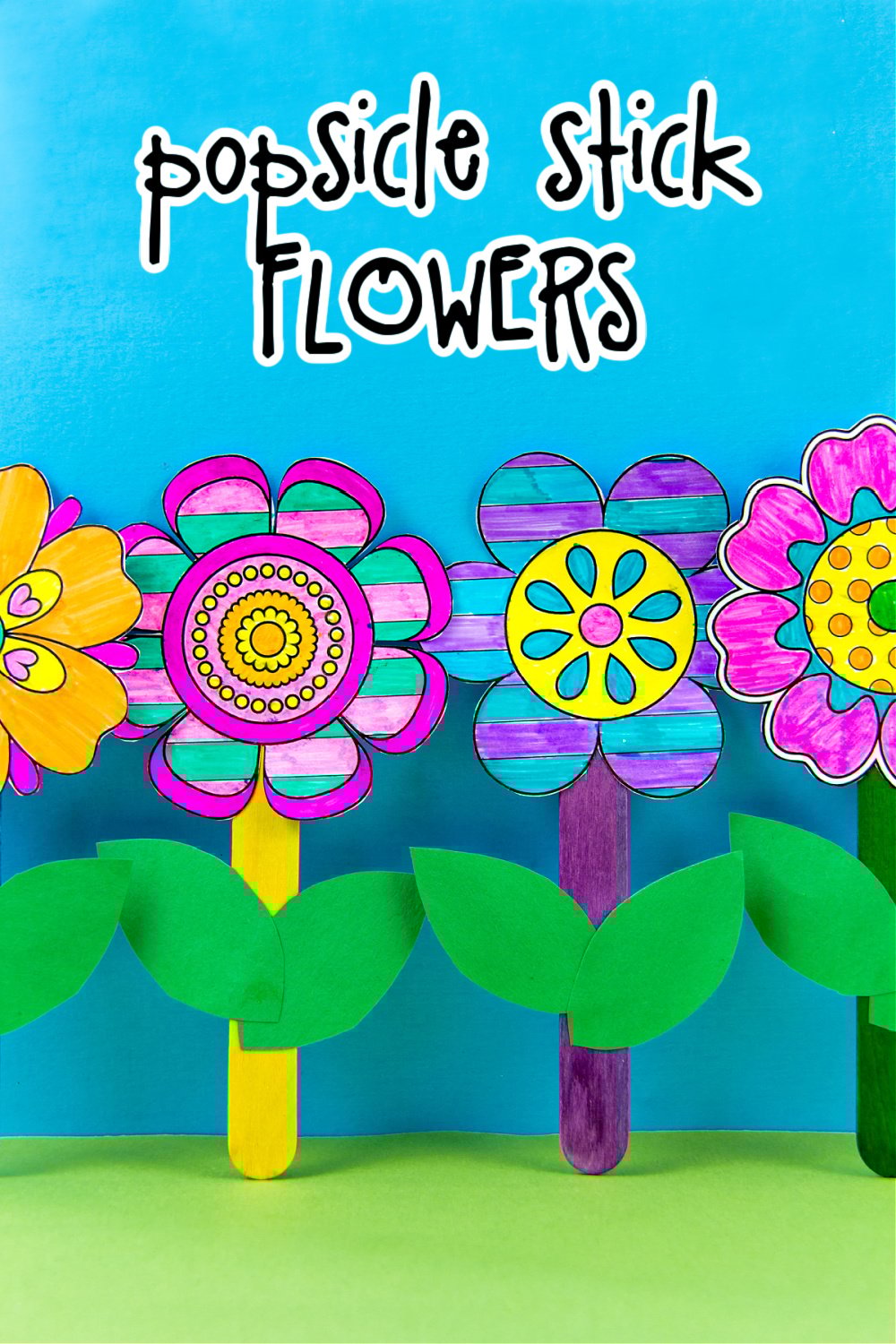 A Pretty Popsicle Stick Flower Craft • Kids Activities Blog