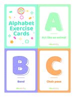 Physical Fitness Fun: Printable Alphabet Exercises Cards | Kids ...