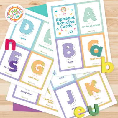 Physical Fitness Fun: Printable Alphabet Exercises Cards | Kids ...