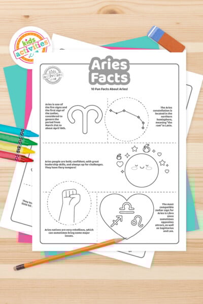 Surprising Aries Facts + Free Printables | Kids Activities Blog