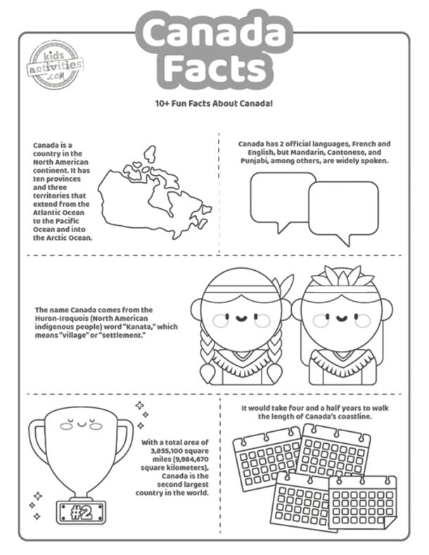 Canada Facts for Kids: Print & Learn | Kids Activities Blog