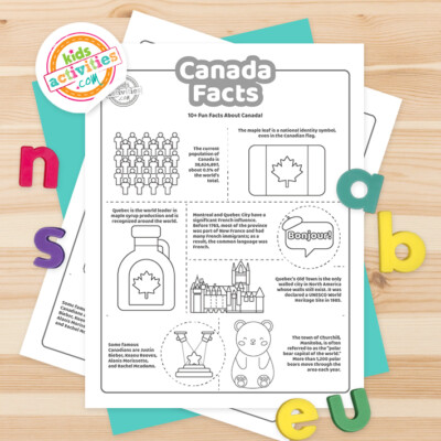 Canada Facts for Kids: Print & Learn | Kids Activities Blog