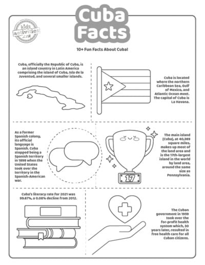 Incredible Cuba Facts For Kids and Adults To Print and Learn | Kids ...