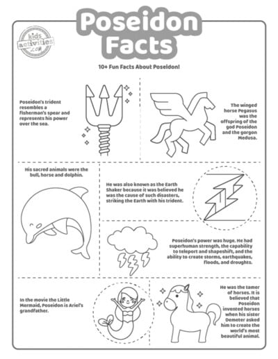 Fun Poseidon Facts for Kids to Print | Kids Activities Blog