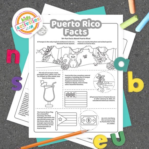 Fun Puerto Rico Facts For Kids To Print and Learn | Kids Activities Blog