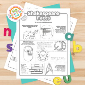 Shakespeare Fun Facts for Kids: Print & Learn | Kids Activities Blog