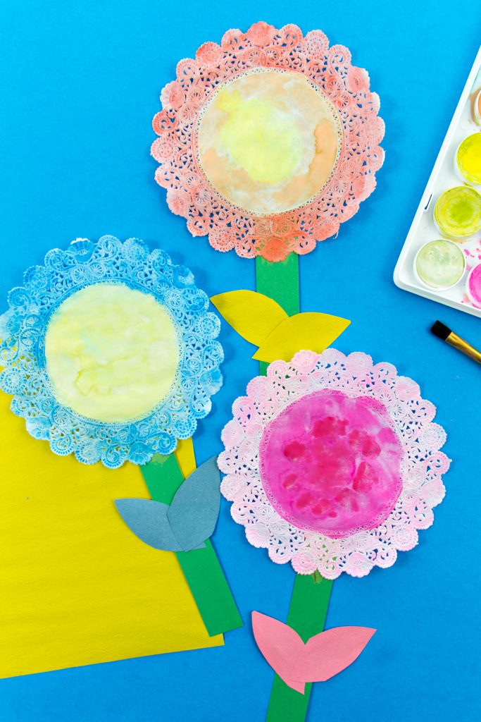 Make a Pretty Doily Paper Flower with Kids • Kids Activities Blog