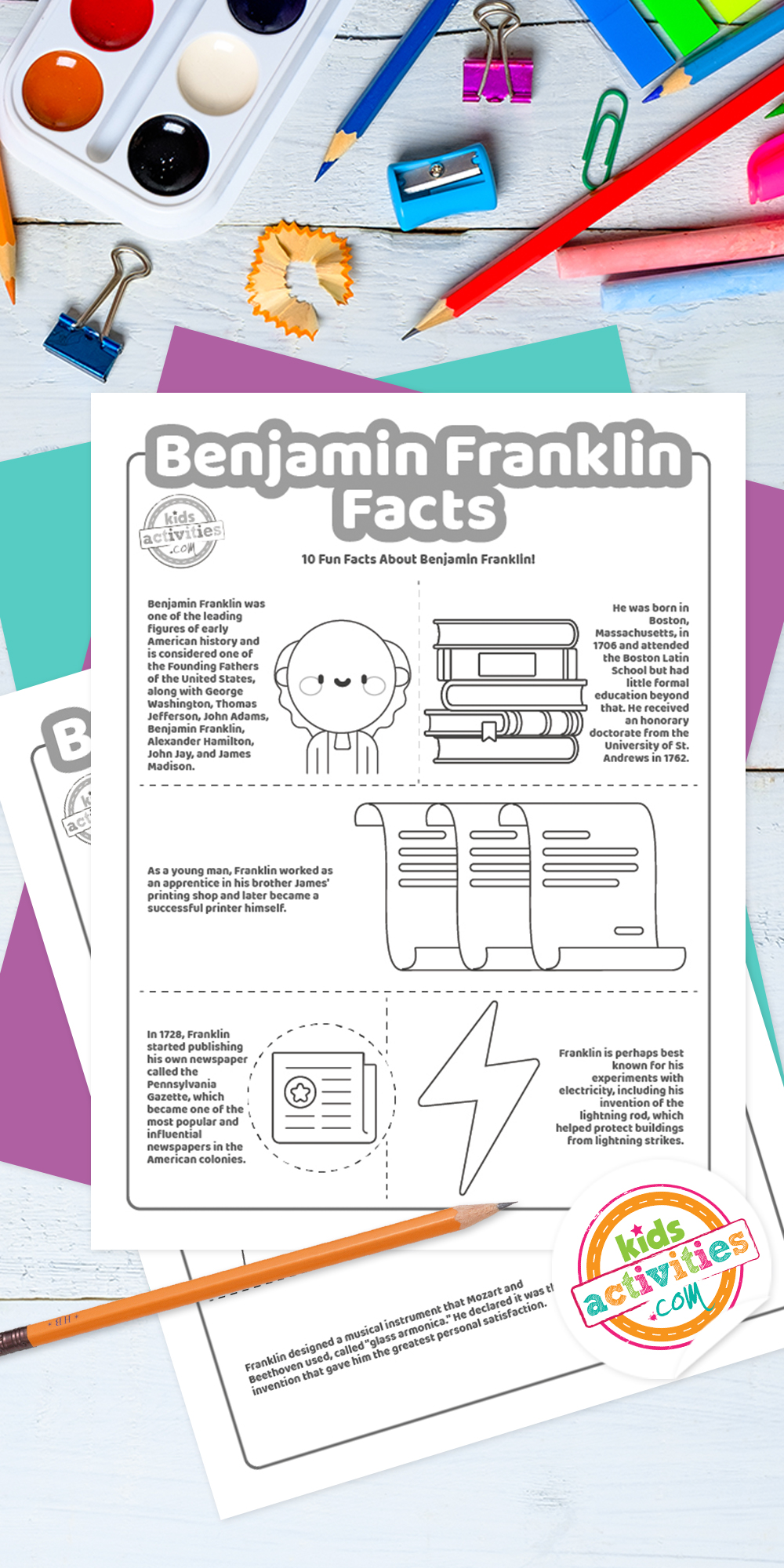 Amazing Benjamin Franklin Facts For Kids And Adults | Kids Activities Blog