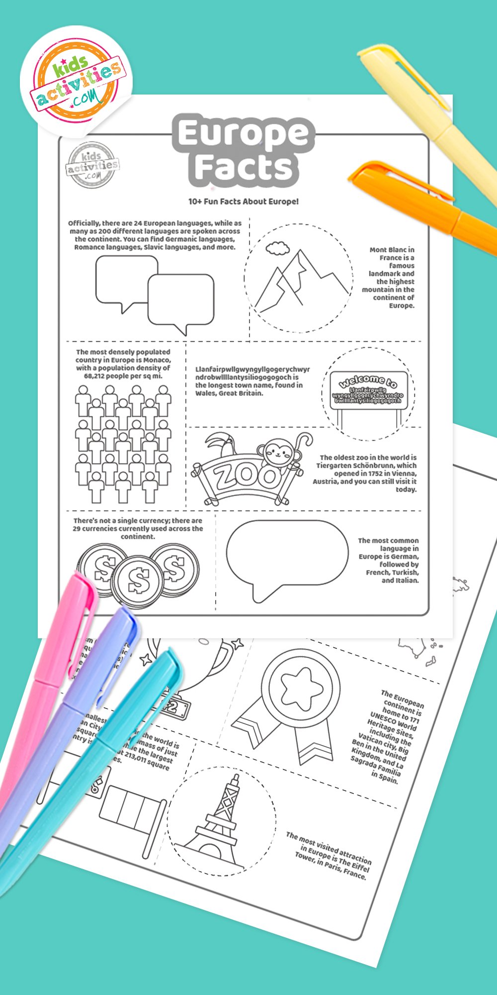 12+ Cool Facts about Europe Coloring Pages – ParentingBest.com