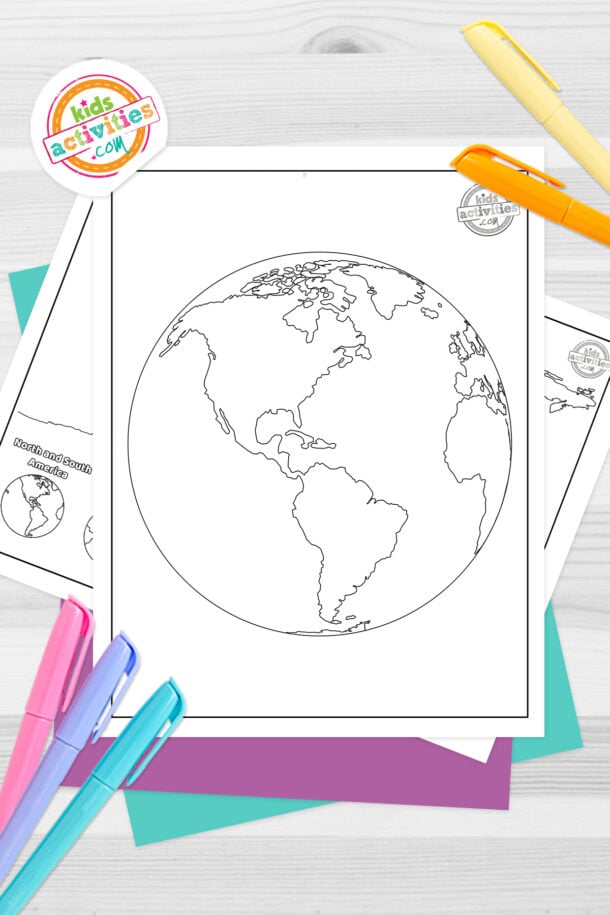 Free Printable World Map Coloring Pages | Kids Activities Blog