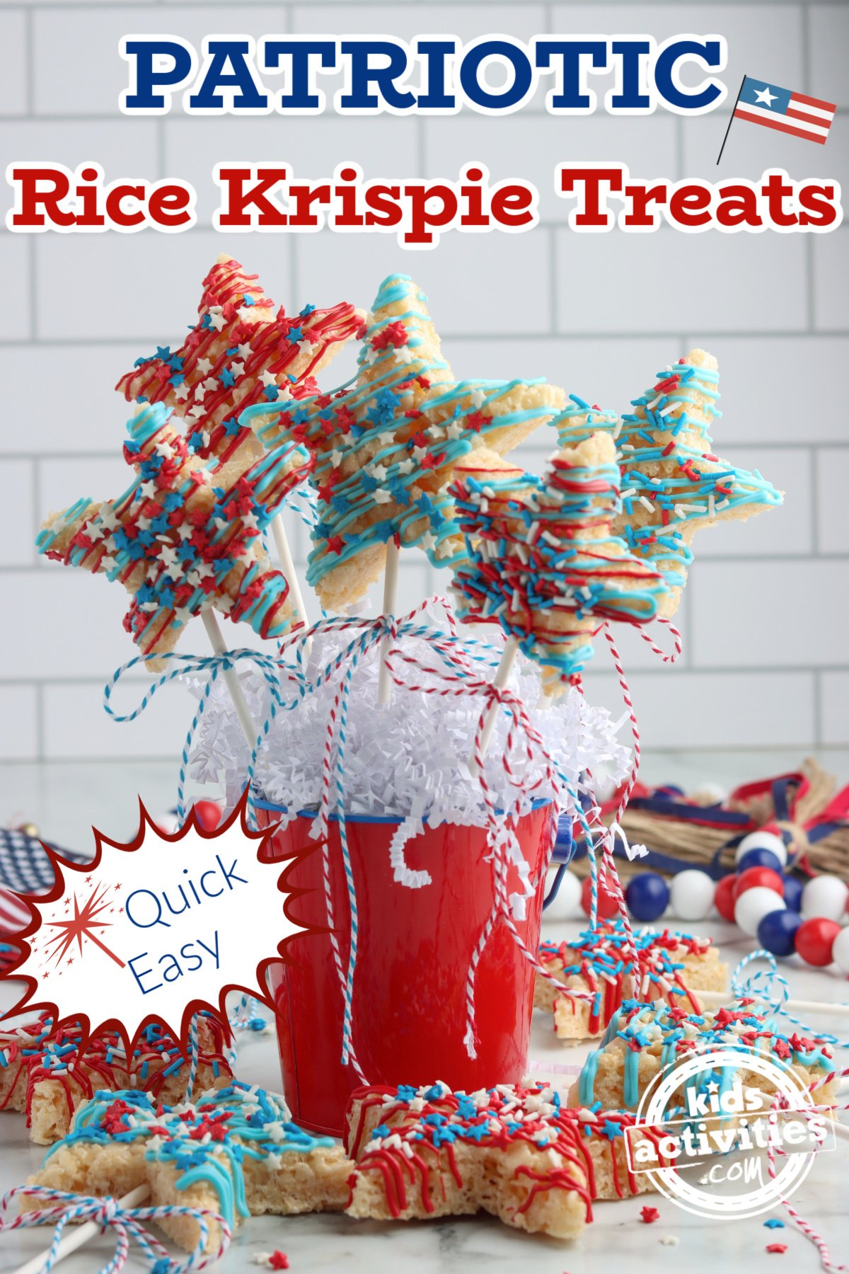 Easy Patriotic Rice Krispie Treats Kids Activities Blog