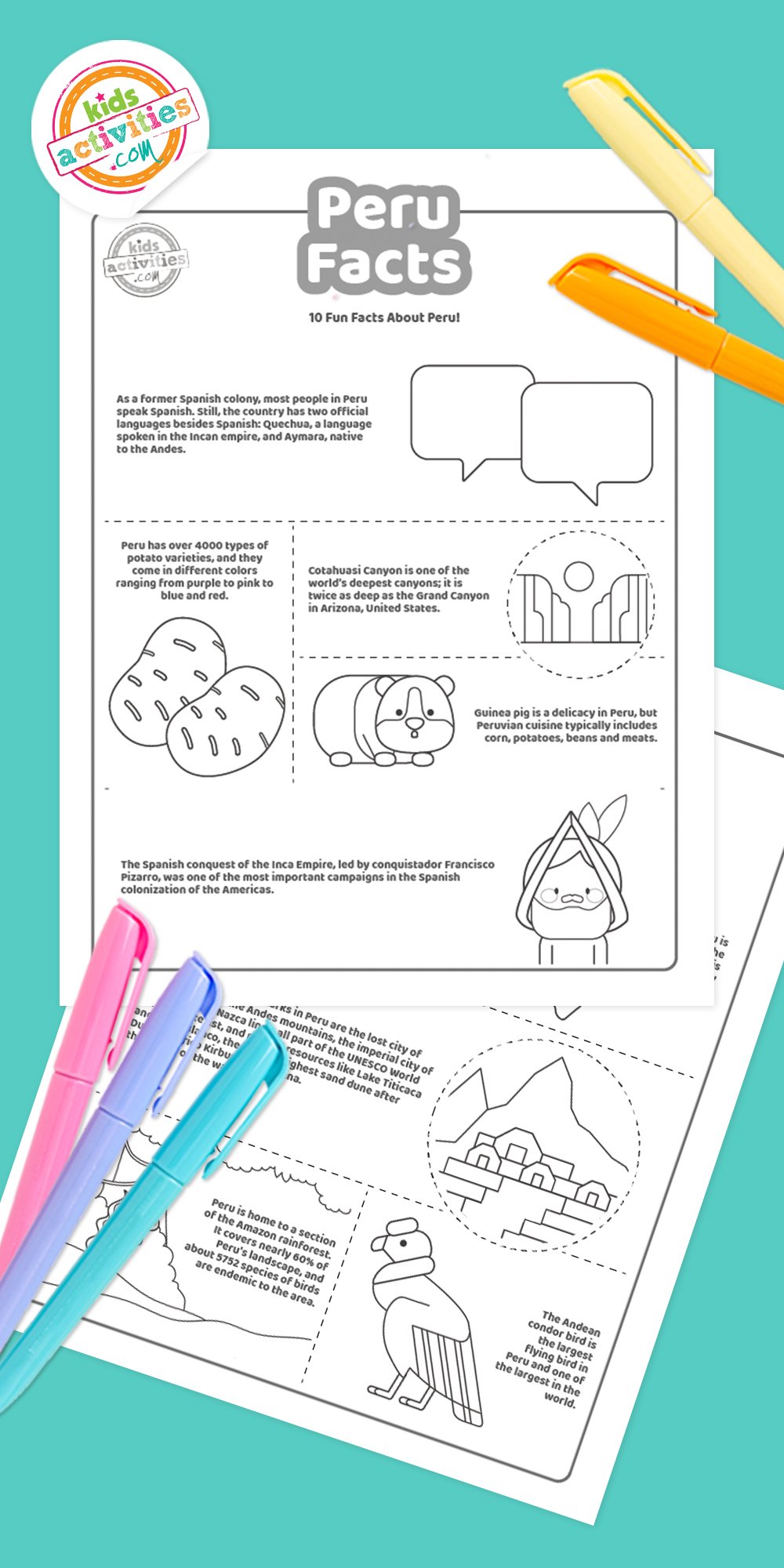 Fun Facts About Peru Coloring Pages – ParentingBest.com