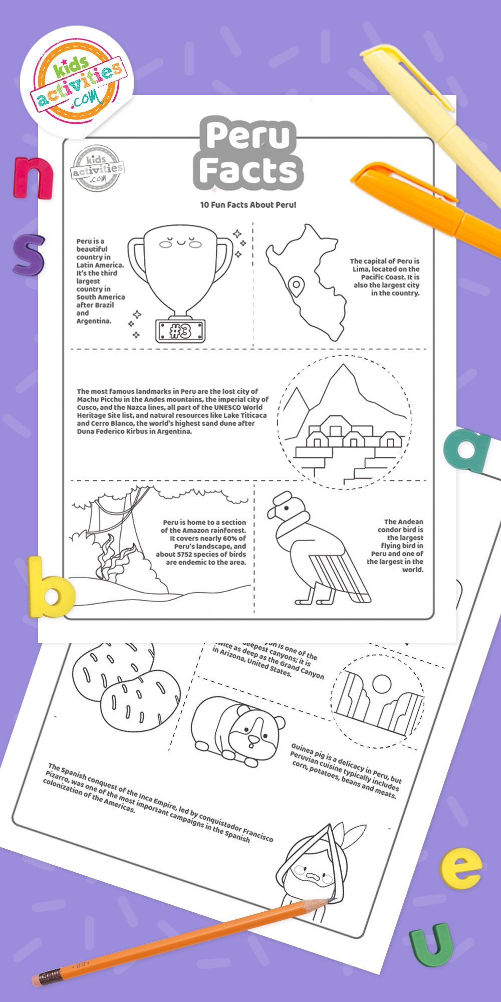 Fun Facts About Peru Coloring Pages – ParentingBest.com