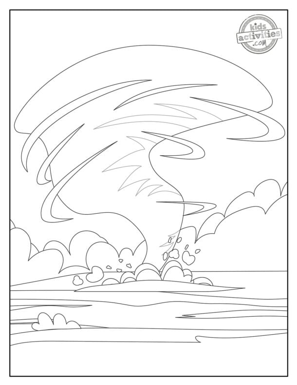 Tornado Coloring Pages + Tornado Facts for Kids Printables - Kochify ...