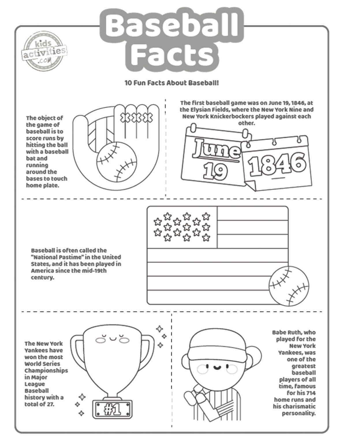 Baseball Facts For Kids Of All Ages | Kids Activities Blog