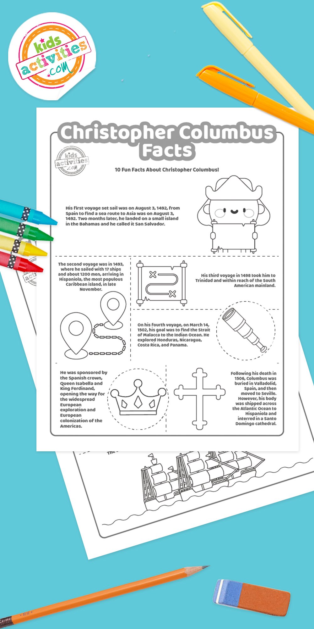 Historic Christopher Columbus Facts | Kids Activities Blog ...