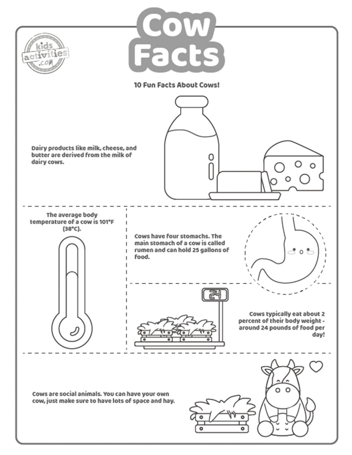 10 Fun Cow Facts For Cow Lovers | Kids Activities Blog