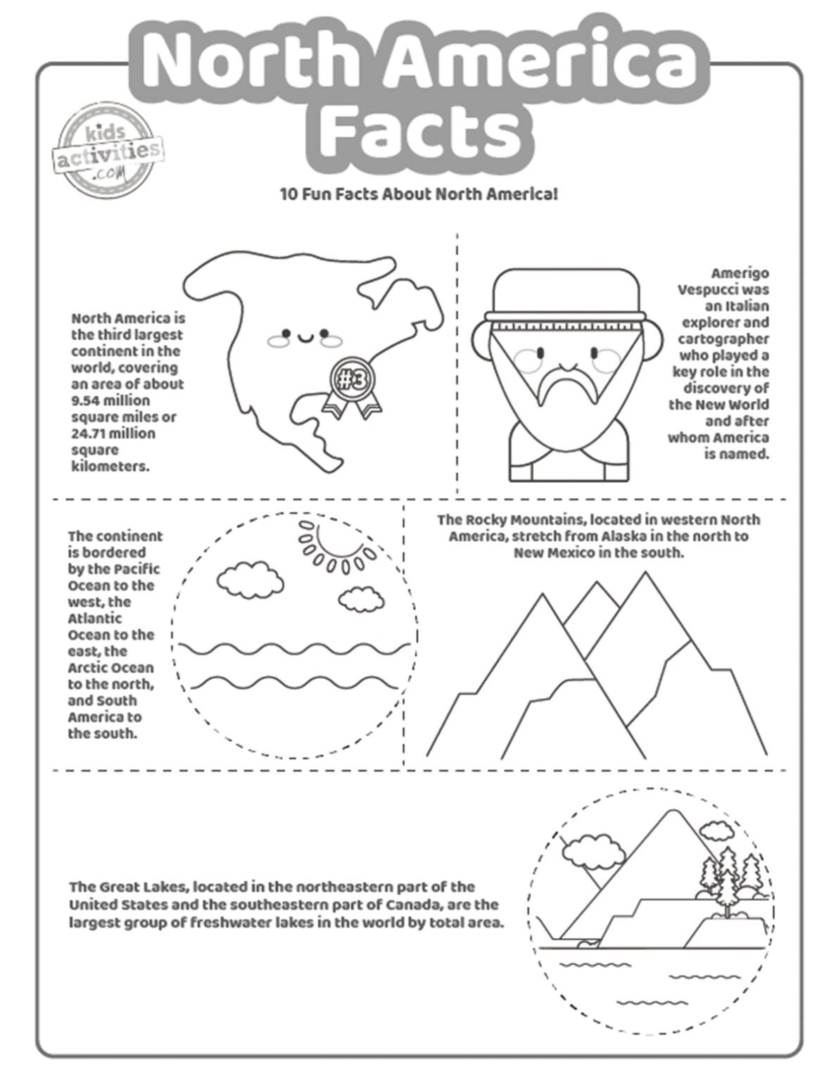 Fun Facts About North America + Free Printables | Kids Activities Blog