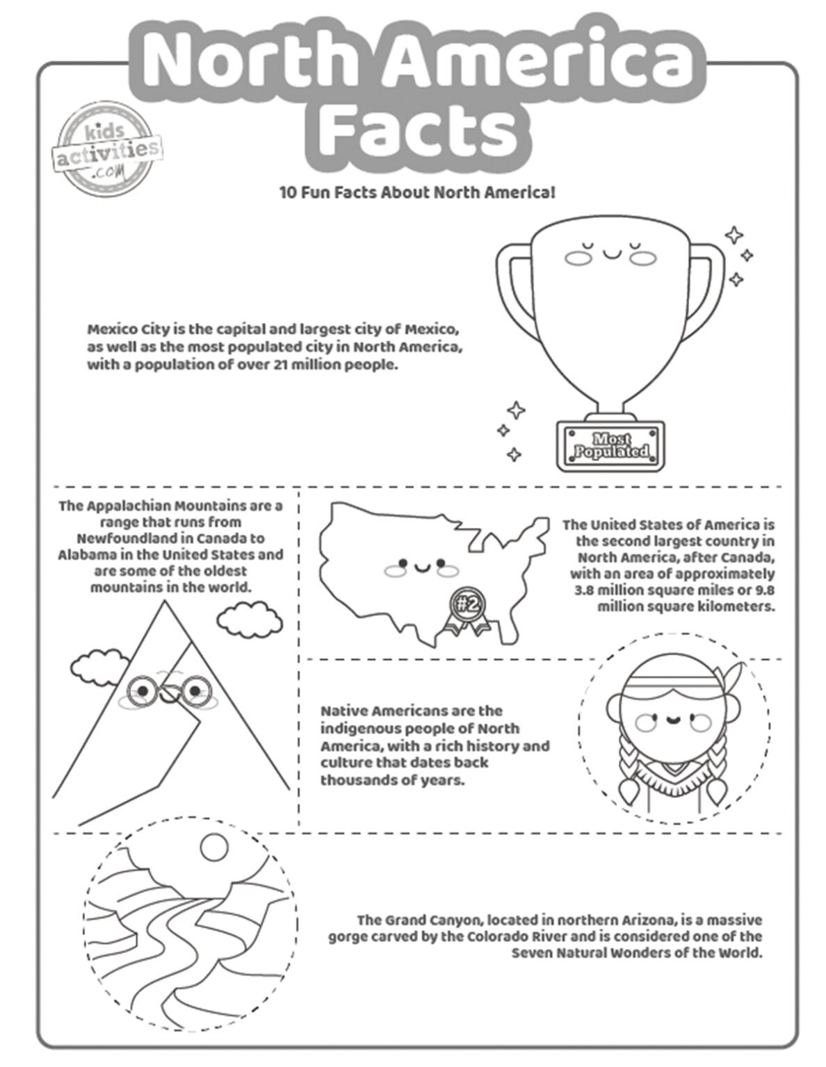 Fun Facts About North America + Free Printables | Kids Activities Blog