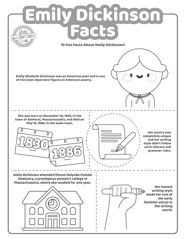Emily Dickinson Facts About Her Life | Kids Activities Blog