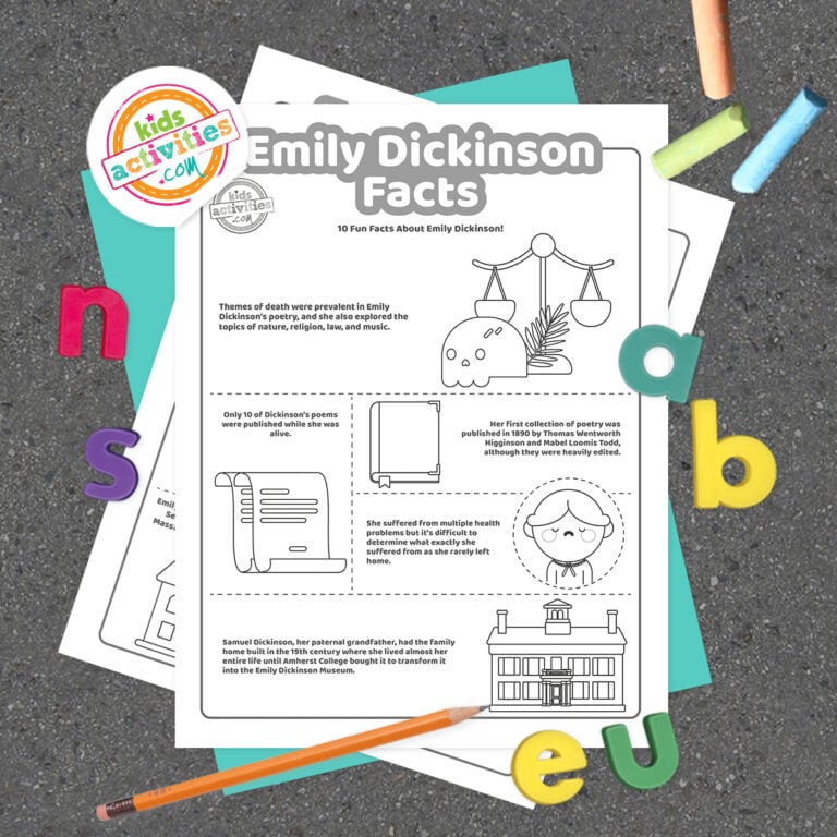 Emily Dickinson Facts About Her Life | Kids Activities Blog