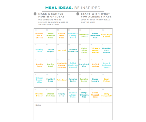 A Family Meal Planner for Busy Moms to Print | Kids Activities Blog