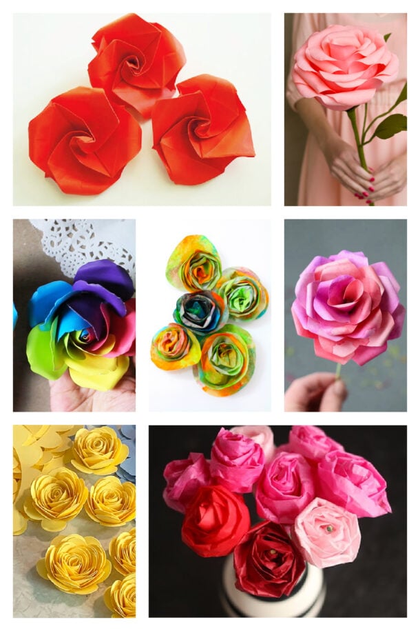 21 Easy Ways To Make A Paper Rose | Kids Activities Blog