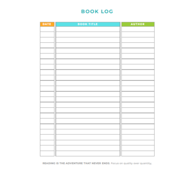 Build Lifelong Reading Habits with our Free Printable Reading Log and ...